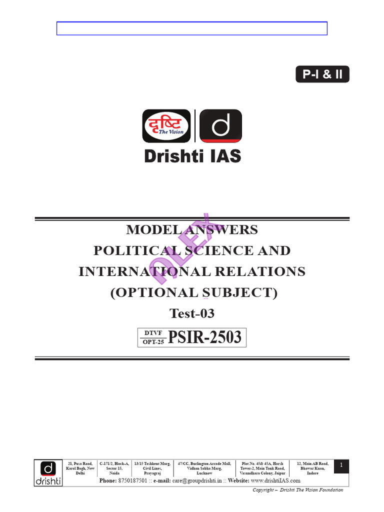 Psir Test - 2503 Model Answer English | PDF | Marxism | Communism