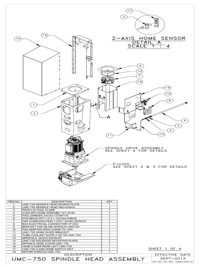 Umc 750 Spindle Head Assembly | PDF | Industrial Processes | Equipment