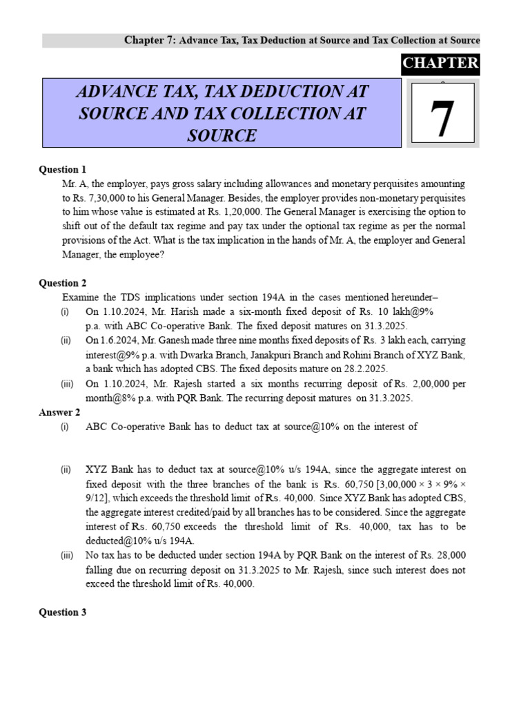 TDS TCS | PDF | Payments | Taxes