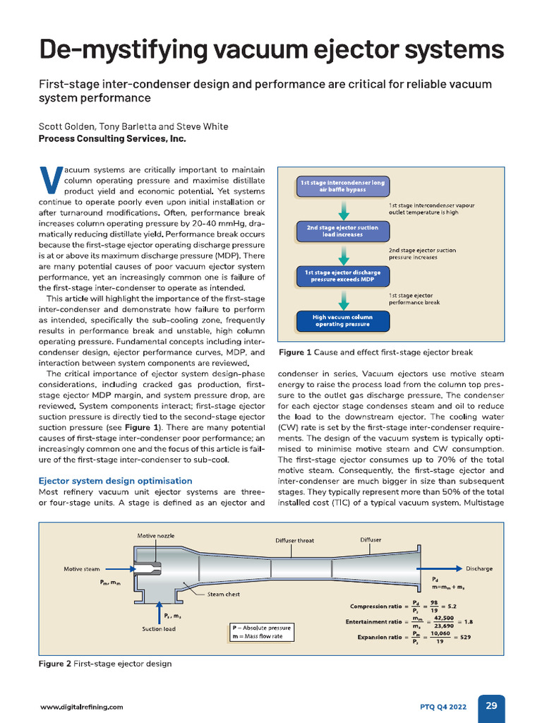 De-Mystifying Vacuum Ejectors Systems | PDF