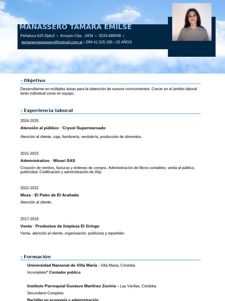 CV Tami Enero 2025 | PDF