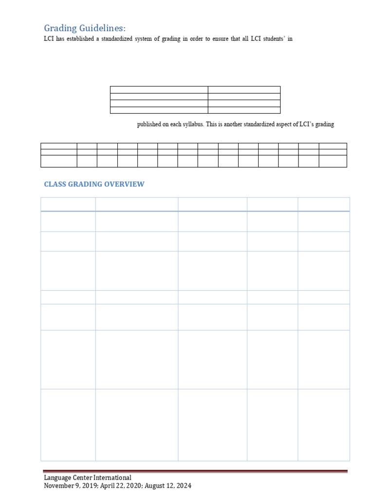 Grading GuidelinesStudentReference | PDF | Learning | Human Communication