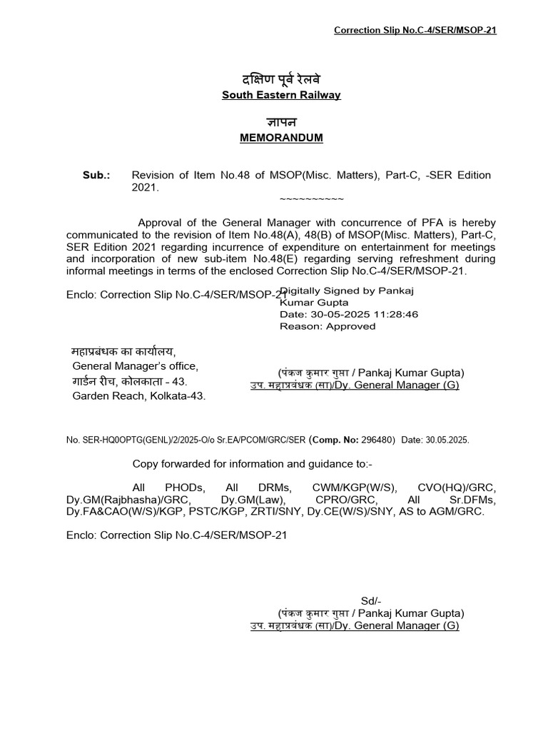 MSOP 2021 Revision on Expenditure | PDF