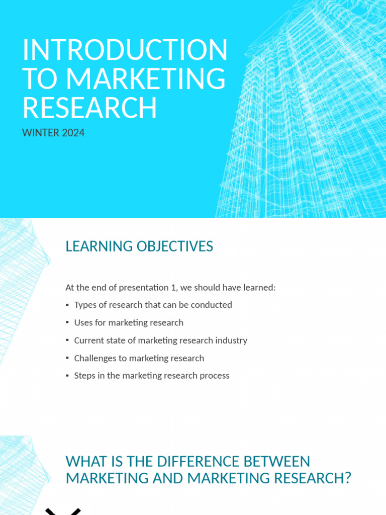Presentation 1 - Introduction To Marketing Research | PDF | Marketing ...
