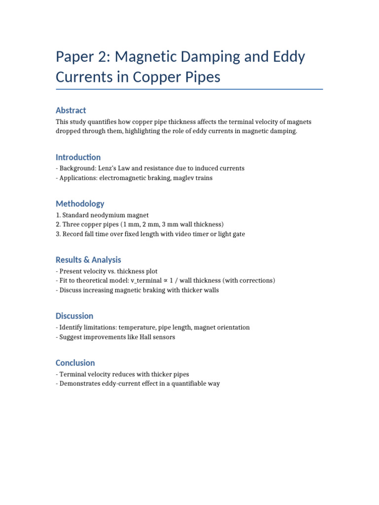 Paper2 Magnetic Damping | PDF