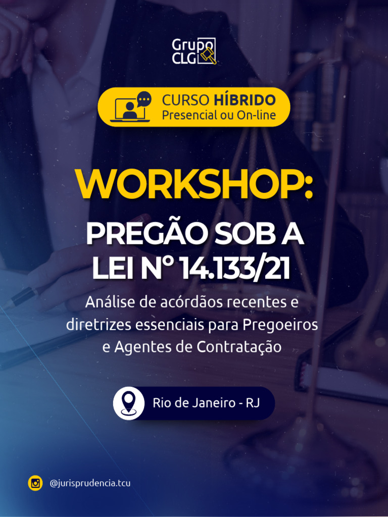 Folder Completo - Workshop Pregão | PDF | Diploma de bacharel | Justiça