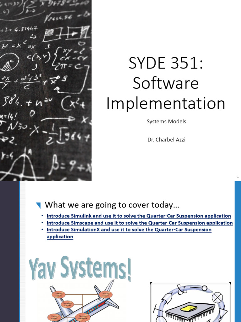 Lecture 7 Software Implementation SYDE 351 Spring 2025 | PDF ...