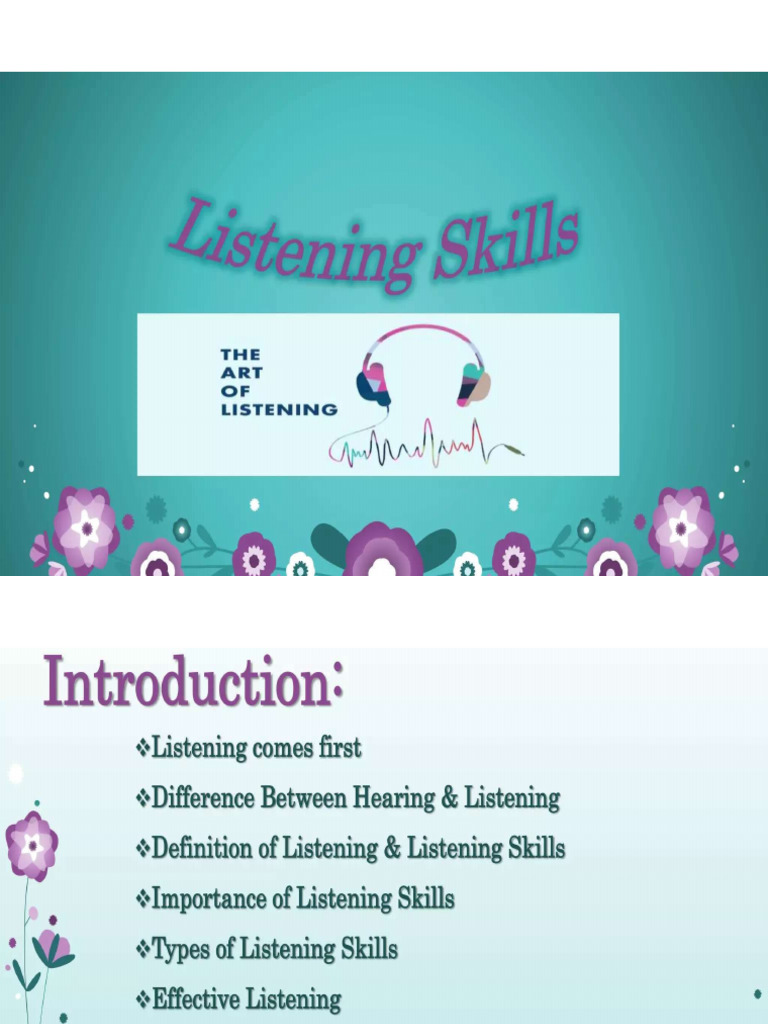 Listening & Listening Skills | PDF