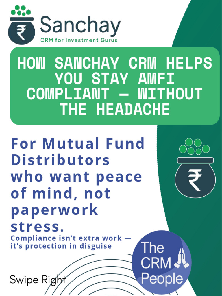 How Sanchay CRM Helps You Stay AMFI Compliant | PDF | Information ...
