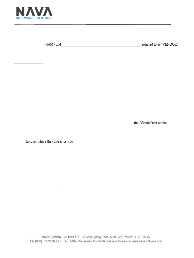 NAVA Software Solutions Non-Compete Agreement | PDF | Damages | Private Law