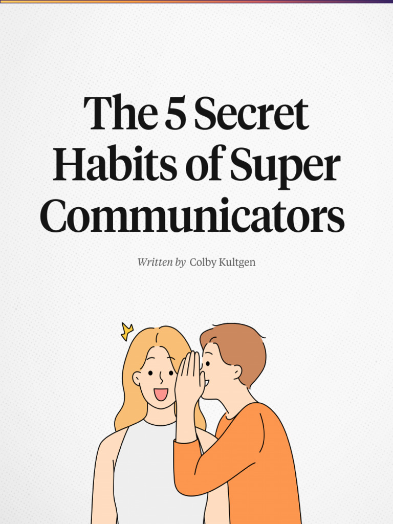 5 Secret Habits of Super Communicators | PDF