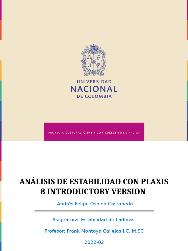 Análisis de Estabilidad de Taludes con PLAXIS | PDF | Hormigón | Agua ...