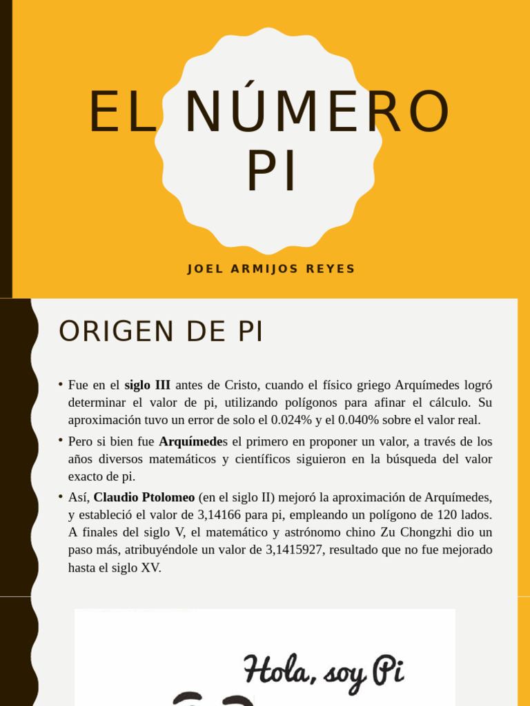 El Numero Pi | PDF | Pi | Matemáticas