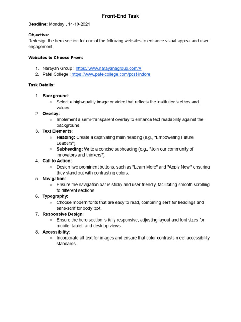 Frontend Task | PDF