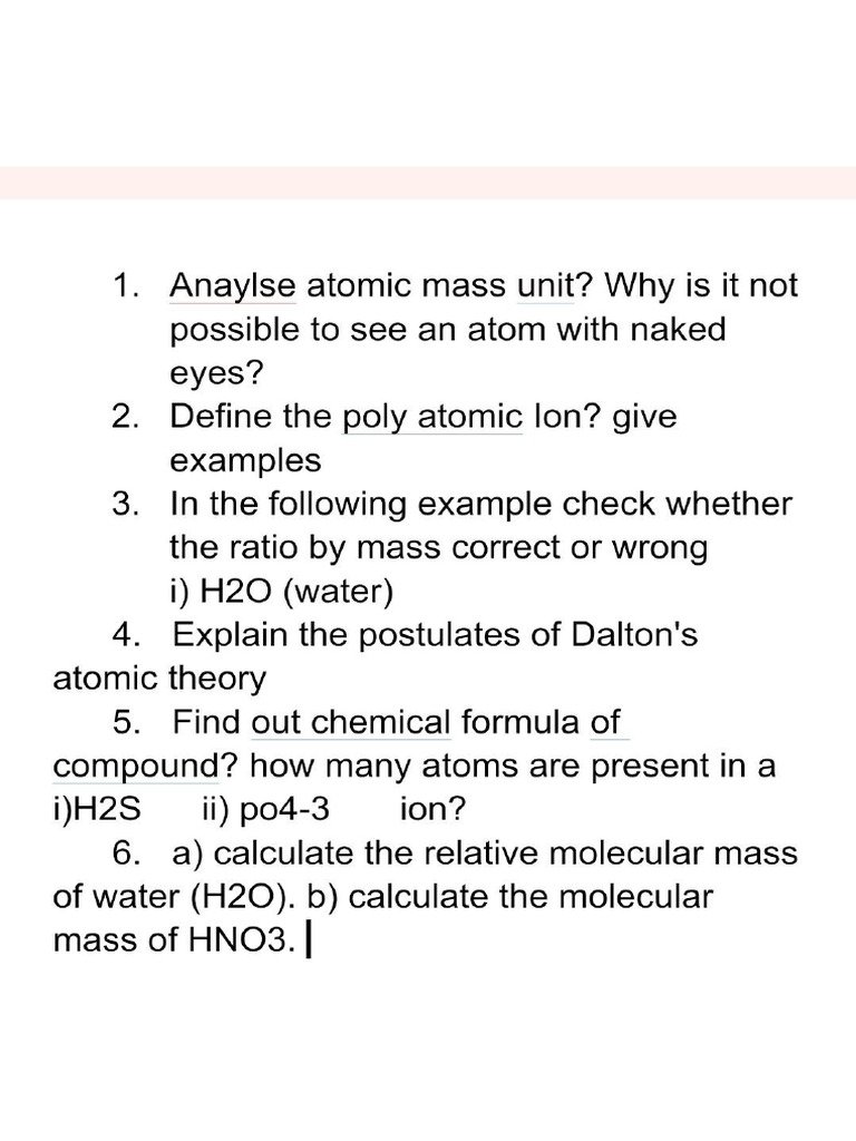 Science Unit Test Question With Answer | PDF