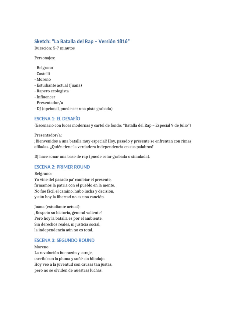 Sketch Batalla Del Rap 1816 | PDF