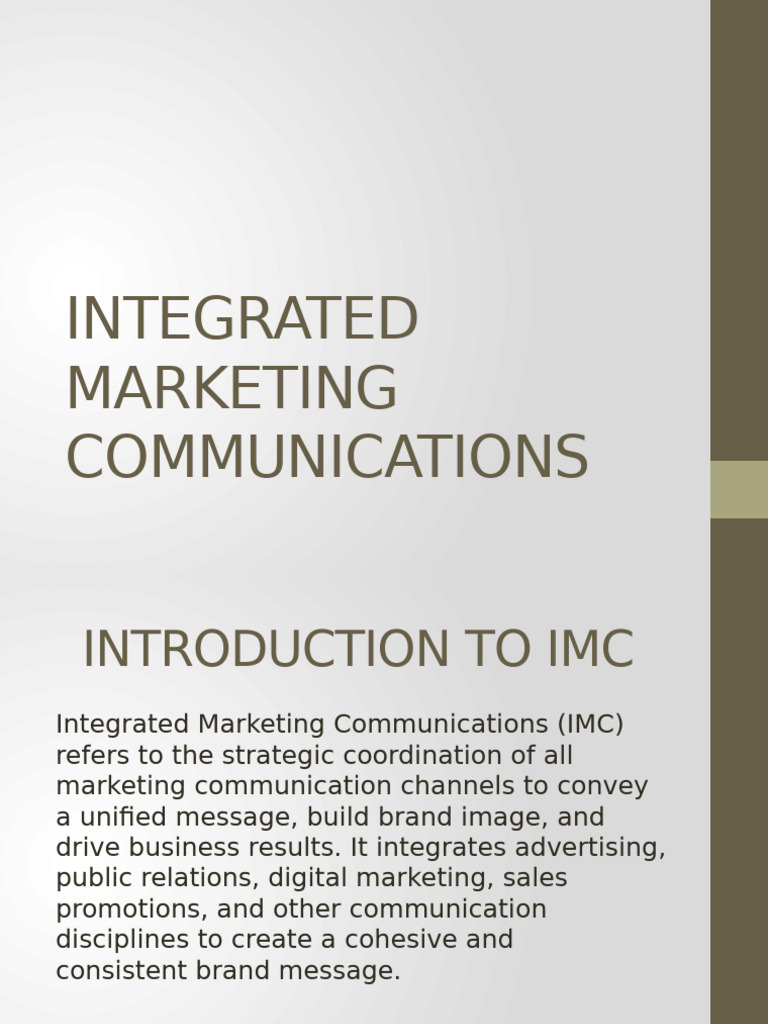 Integrated Marketing Communications | PDF | Marketing Communications | Brand