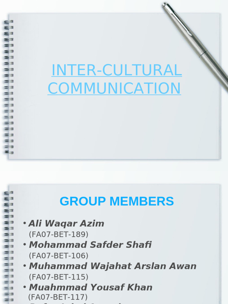 Intercultural Communication | PDF | Communication | Nonverbal Communication