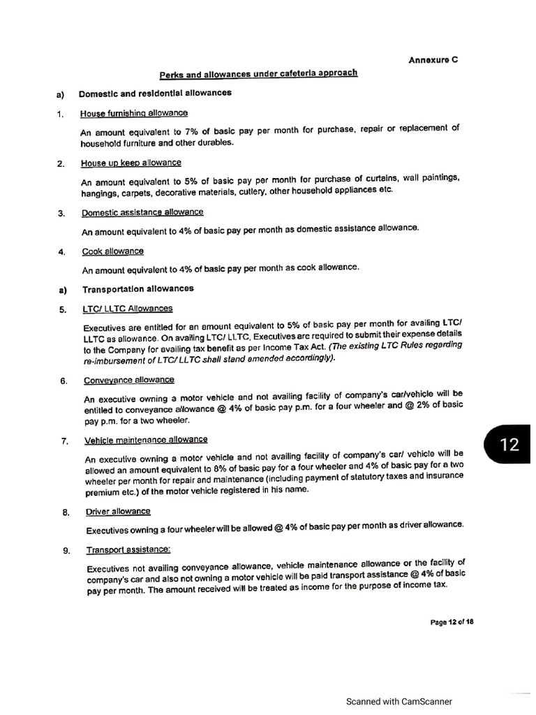 List of Allowances in Cil | PDF