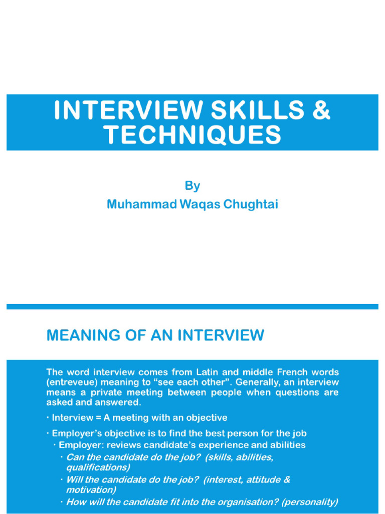 Interview Preparation | PDF