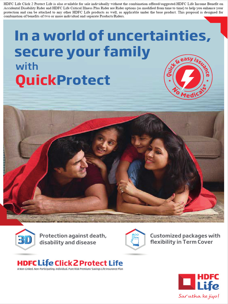 HDFC LIFE Quick Protect Leaflet Retail | PDF | Life Insurance | Insurance