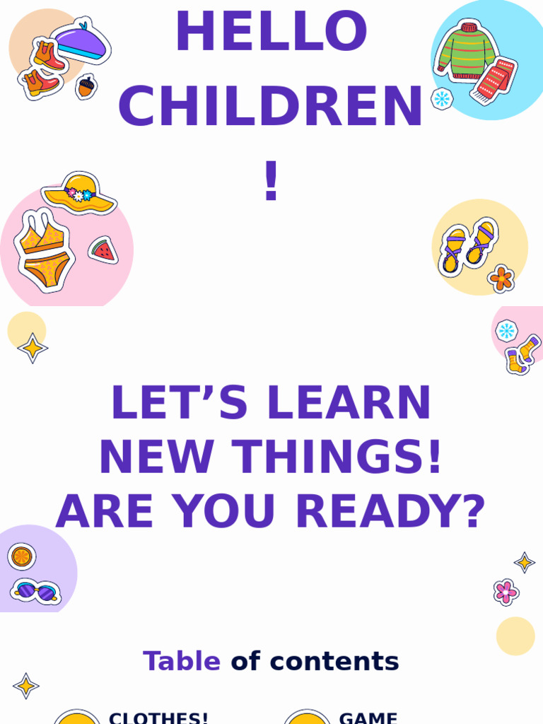 Unit 2 Good Morning - Clothes | PDF