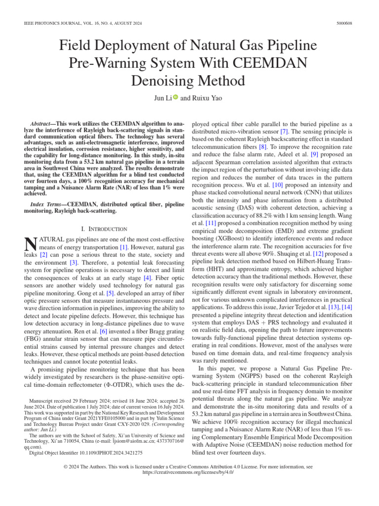 Natural Gas Pipeline Monitoring System | PDF