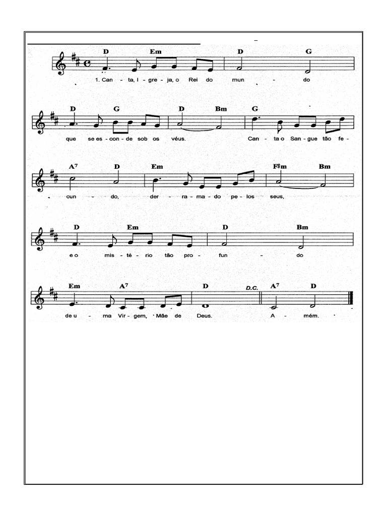 Canta Igreja o Rei | PDF