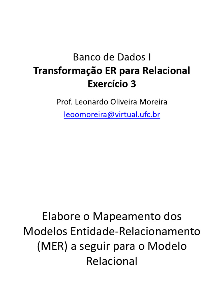 Smd0099 - Aula 04 - Exercício 3 - Enunciado | PDF