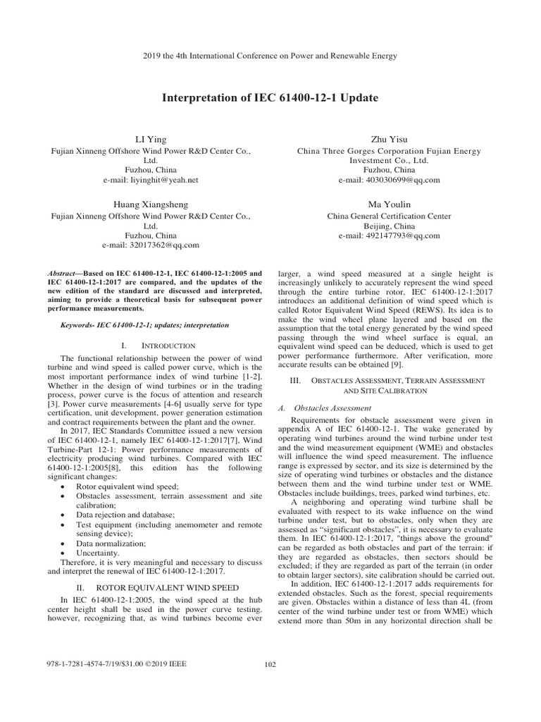Updates on IEC 61400-12-1 Standard | PDF | Wind Turbine | Wound