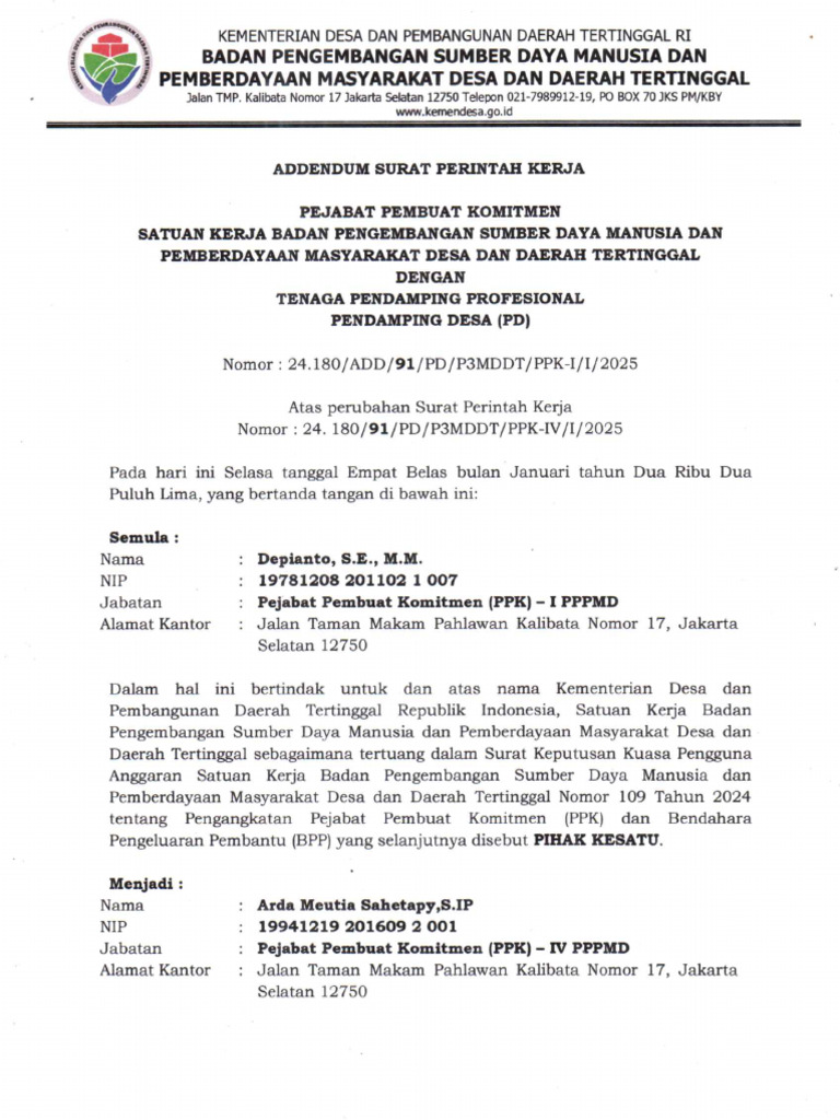 SPK Andendum Hendrik Donggori | PDF