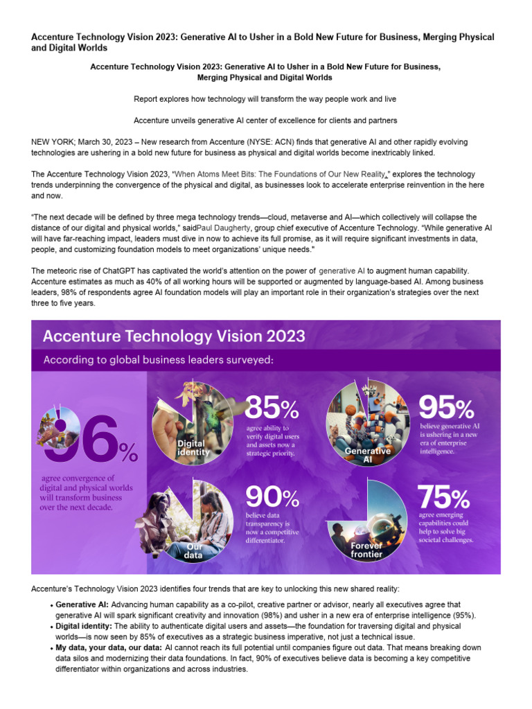 Accenture Technology Vision 2023 | PDF | Artificial Intelligence ...