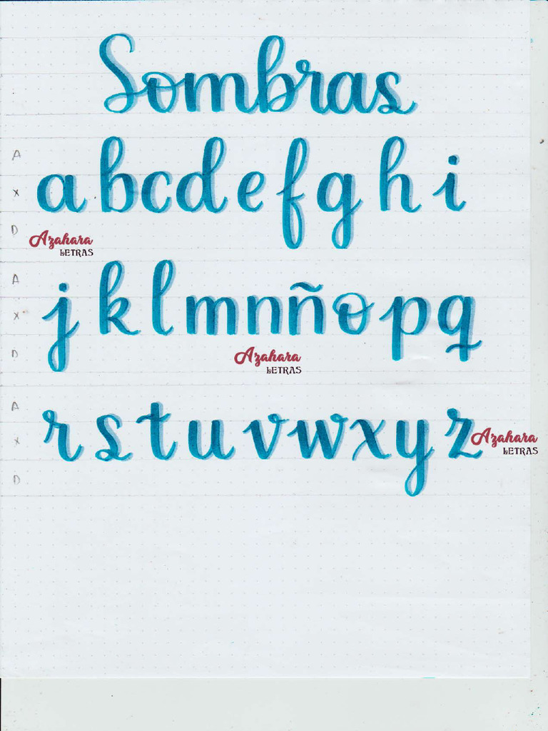 Alfabeto Lettering Sombras | PDF