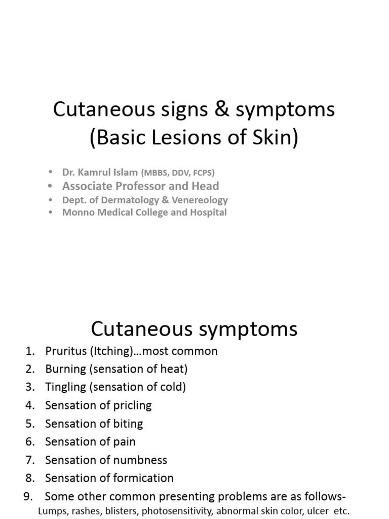 Lecture 02.skin Lesions (Primary & Secondary) | PDF | Neoplasms | Scar