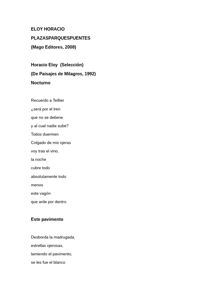 Eloy Horacio | PDF