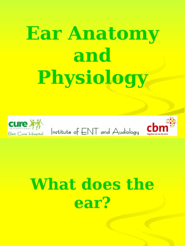1 Ear Anatomy and Physiology | PDF | Ear | Hearing