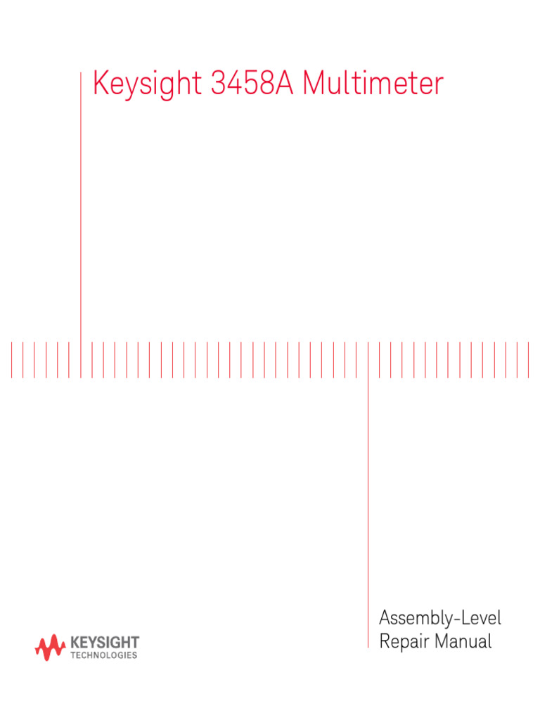 Keysight 3458A Multimeter Repair Manual | PDF | Instrumentation | Fuse ...