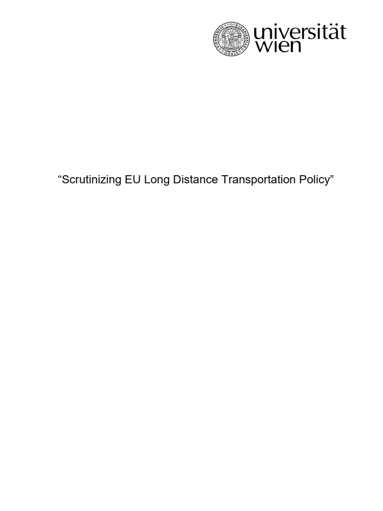 Masterarbeit / Master'S Thesis: "Scrutinizing EU Long Distance ...