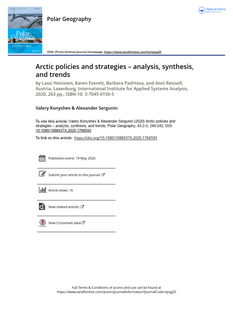 Arctic Policies and Strategies Analysis | PDF | Qualitative Research ...