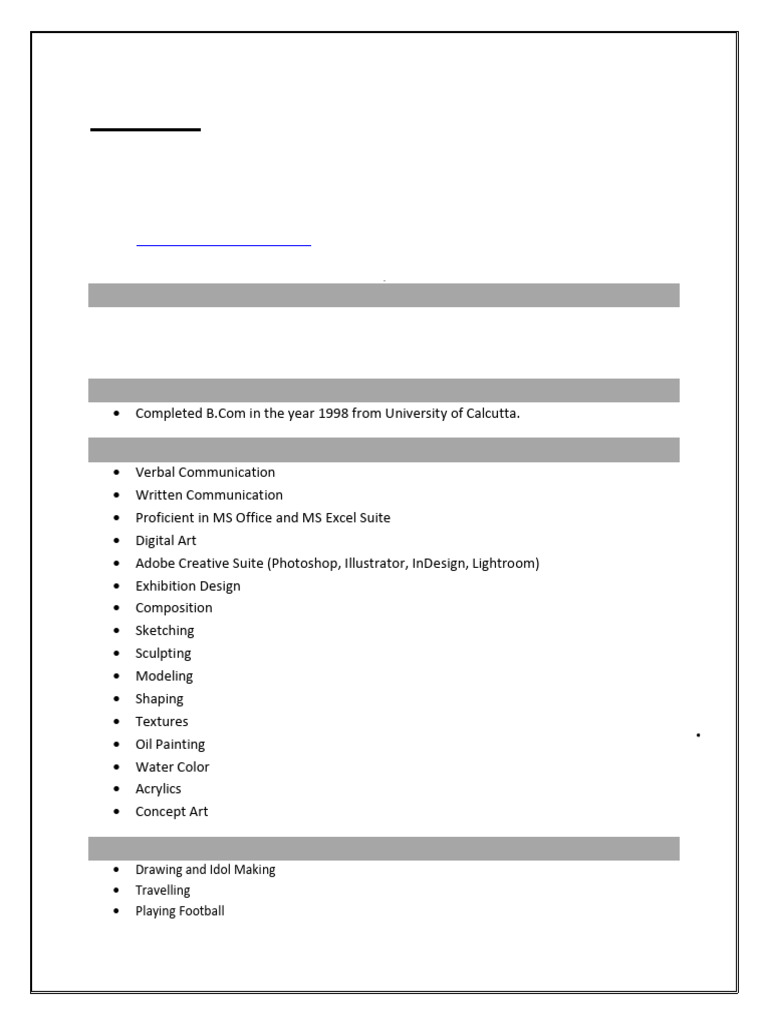 CV Subrata Kundu | PDF