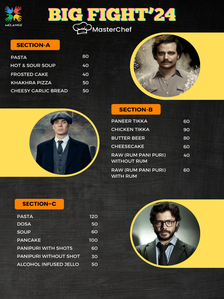 MasterChef Menu | PDF