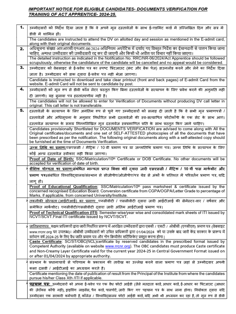 Instruction For DV | PDF