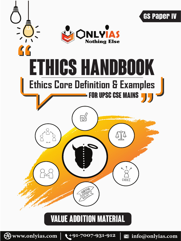 Ethics Handbook for UPSC CSE Mains | PDF | Morality | Bioethics