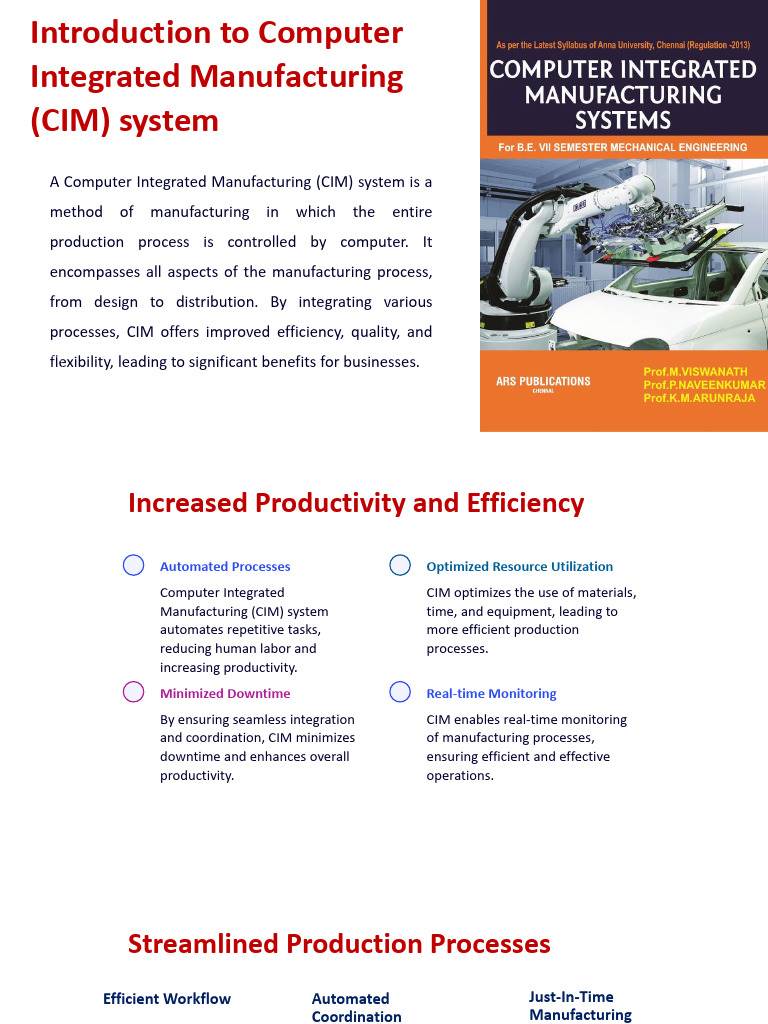 Unit4 Lecture 3 Benefits of CIM | PDF | Automation | Enterprise ...