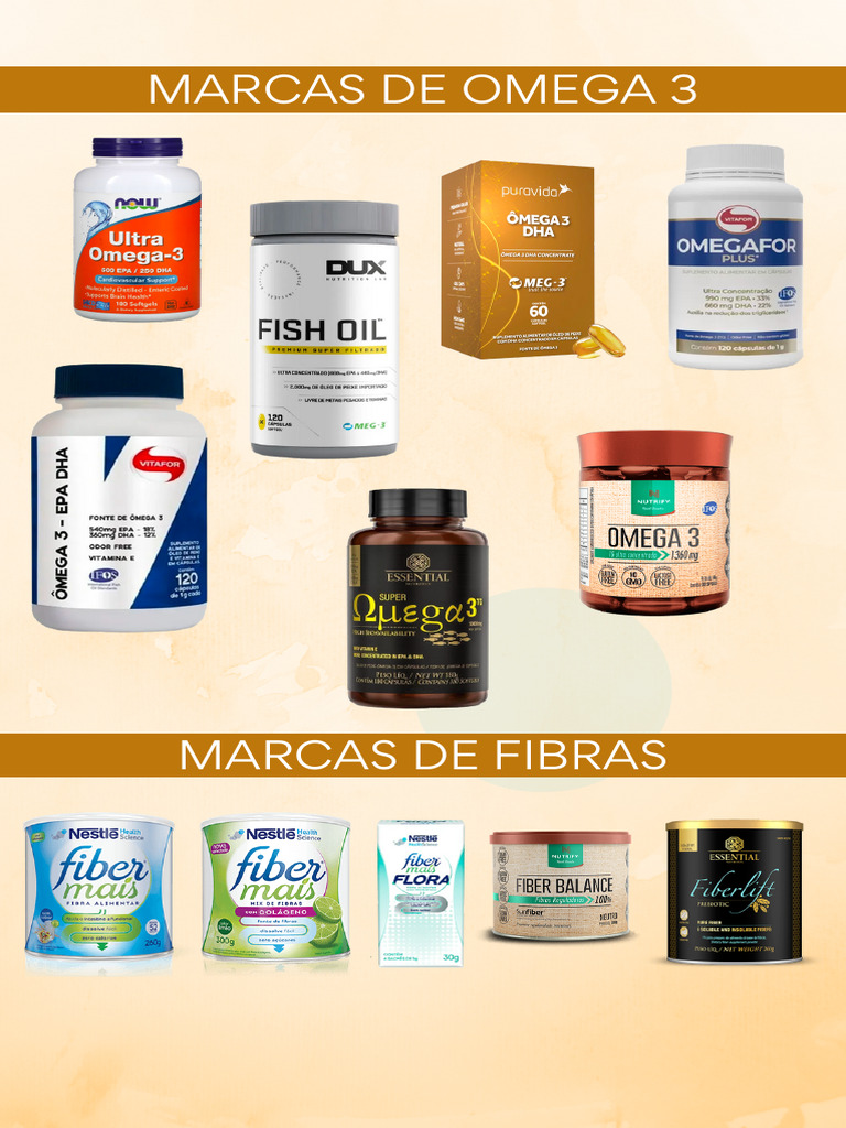 Marcas Ômega 3 e Fibras | PDF