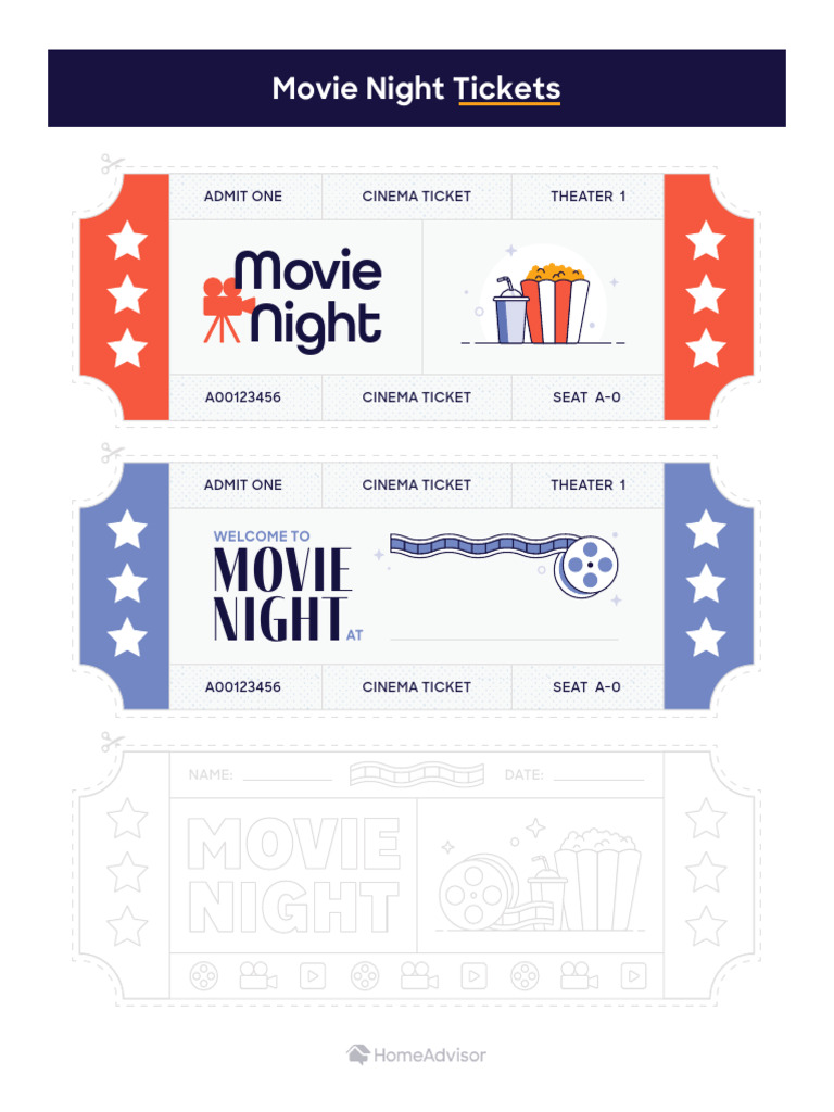 Home Movie Tickets Printable | PDF
