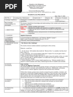Q4 - LE - Mathematics 7 - Lesson 1 - Week 1 | PDF | Polynomial | Variable (Mathematics)