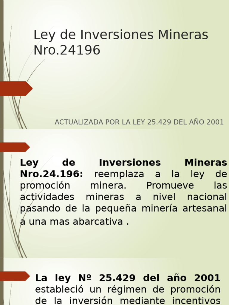 POWER POINT Inversiones Mineras | PDF | Impuestos | Impuesto sobre la renta
