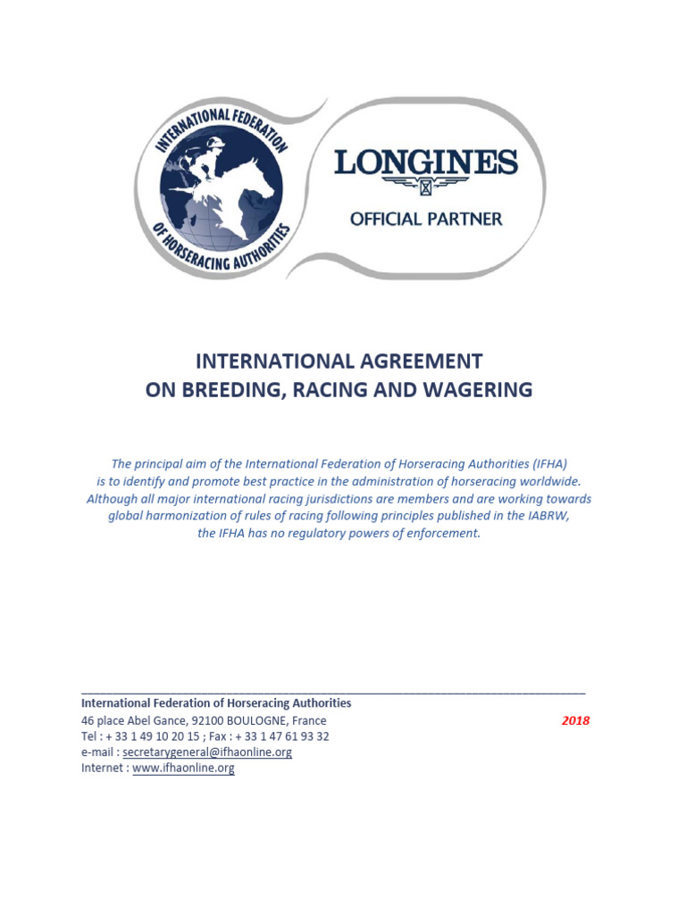 2018 Agreement | PDF | Horse Racing | Pound (Mass)