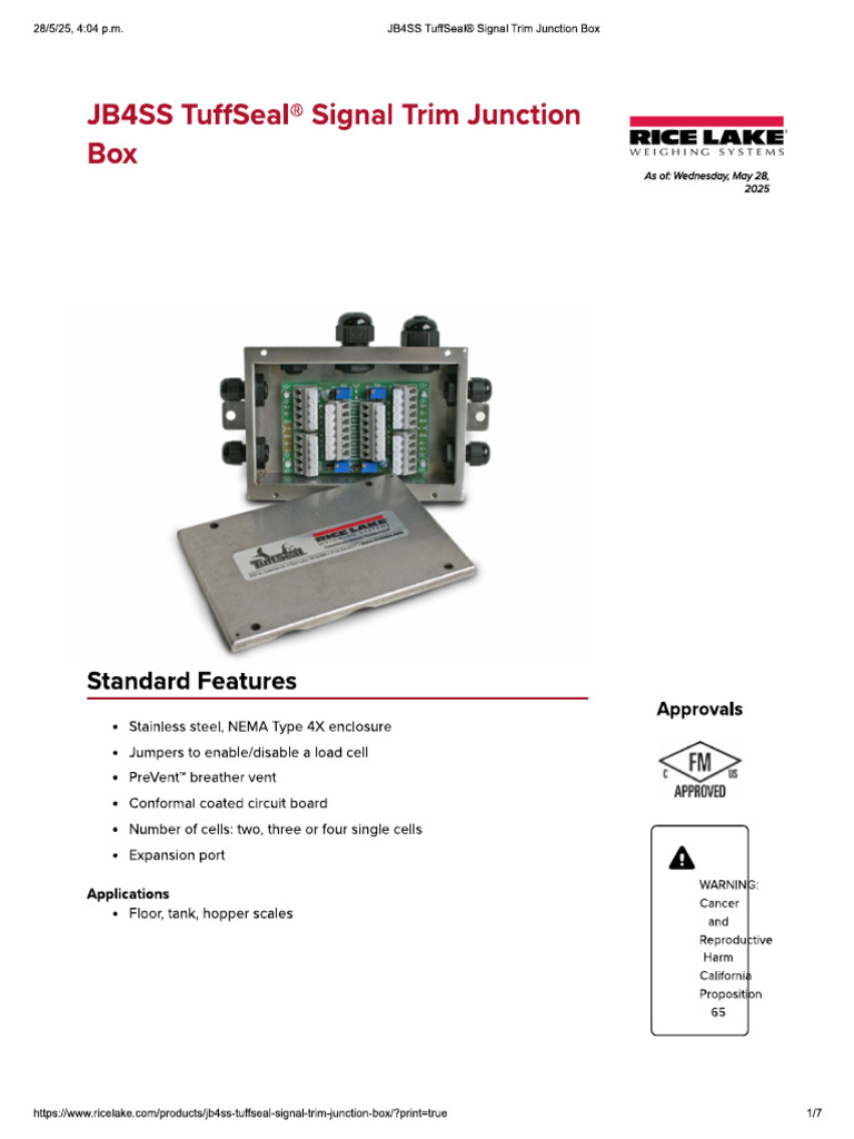 Caja de Sumas Ricelake JB4SS | PDF